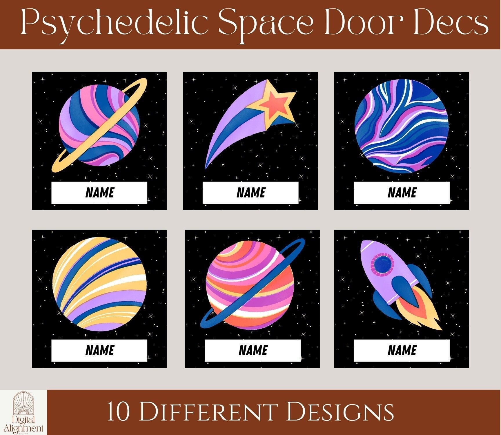 Psychedelic Space Door Dec - Digital Download - Etsy