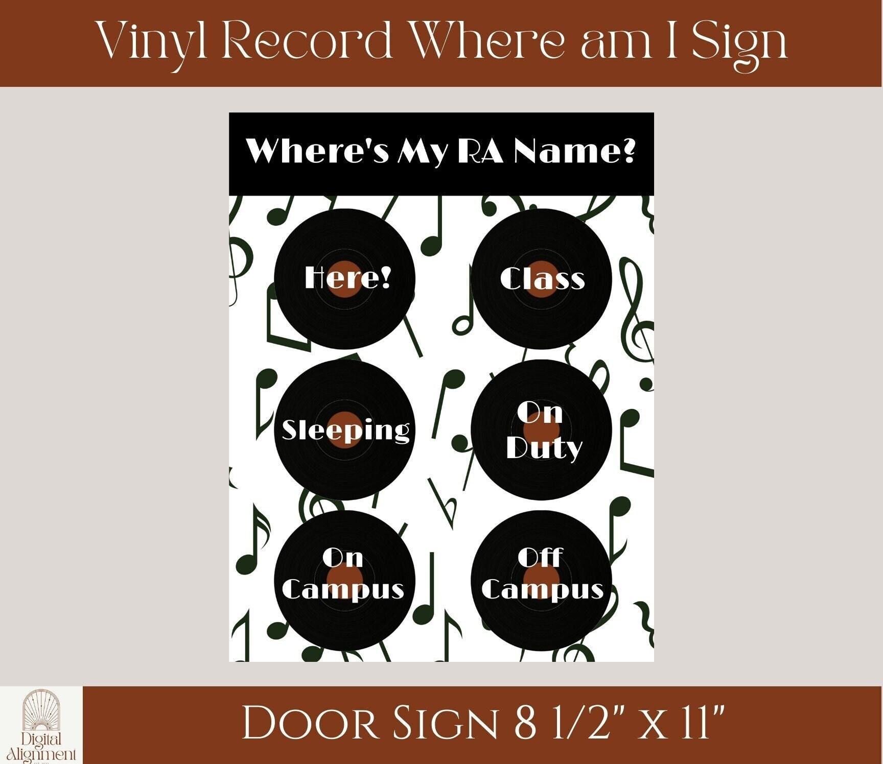 Vinyl Record Where's My RA Sign - Digital Download - Etsy