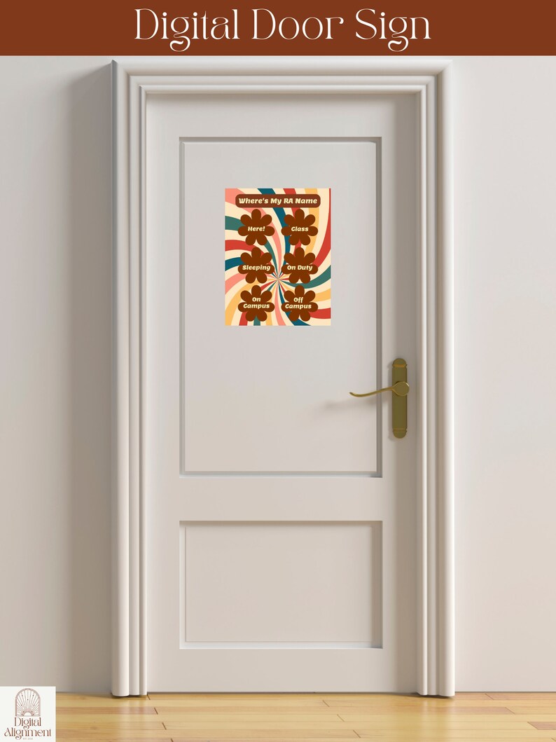 Retro Where's My RA Sign - Digital Download - Etsy