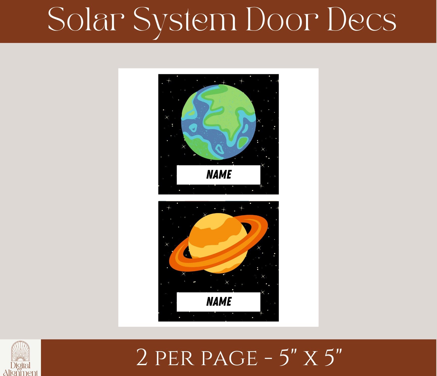 Solar System Door Dec - Digital Download - Etsy