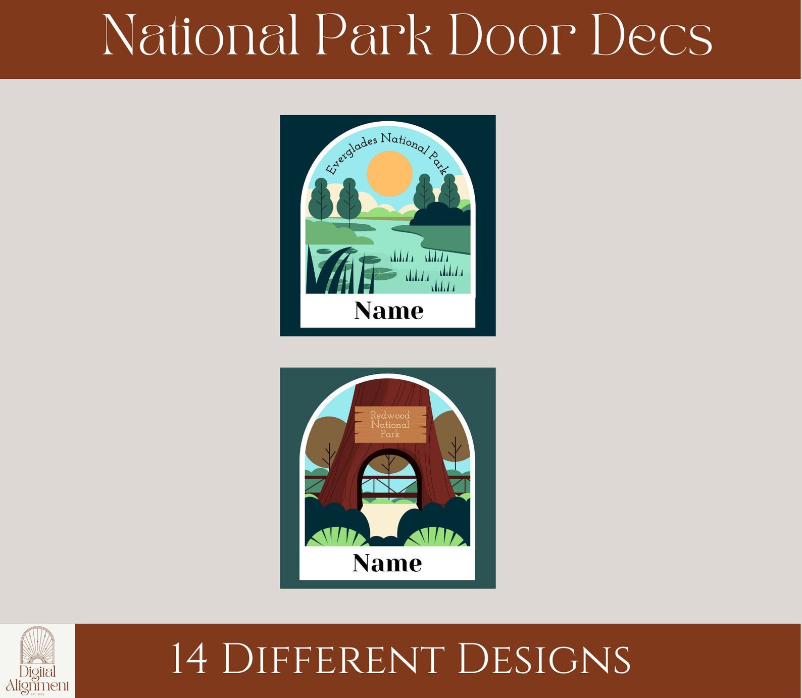 National Park Door Dec Digital Download - Etsy