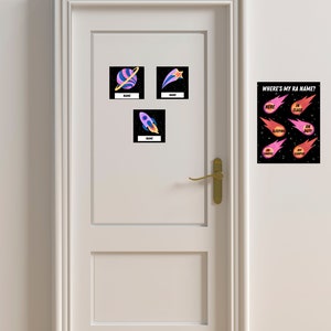 Psychedelic Space Door Dec + Door Sign Bundle - Etsy