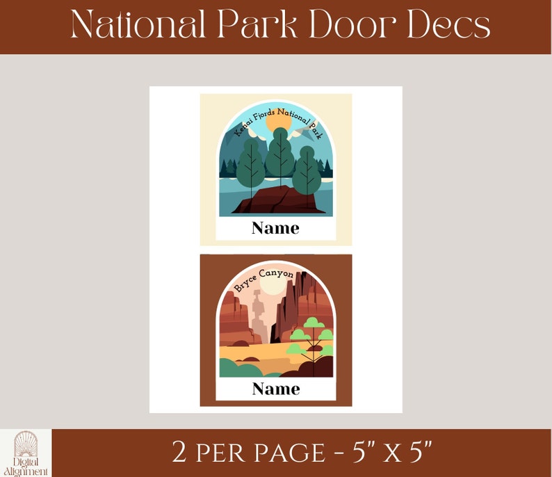 National Park Door Dec - Digital Download - Etsy