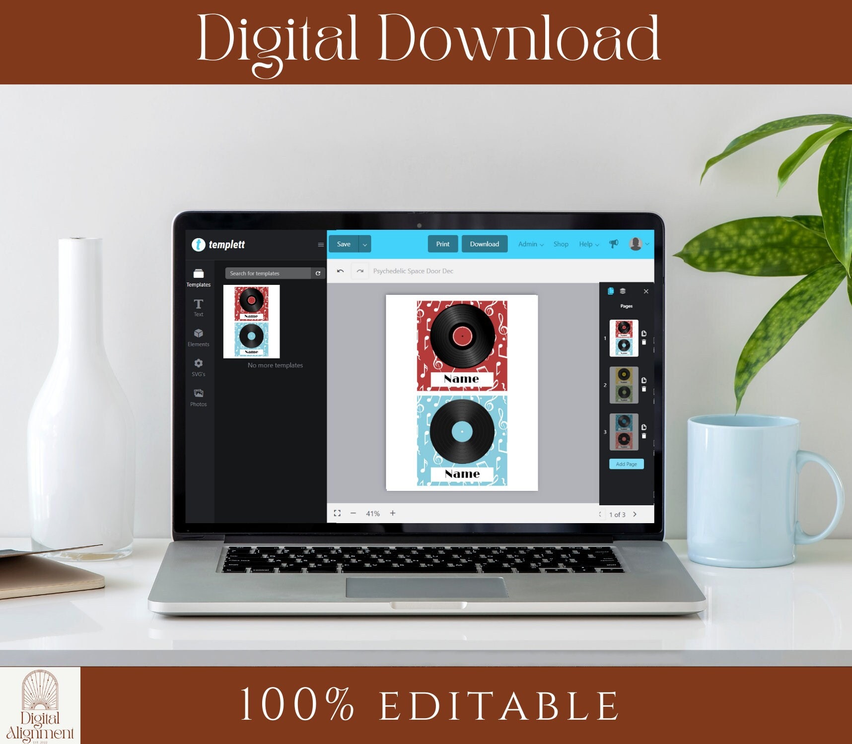 Vinyl Record Door Dec - Digital Download - Etsy