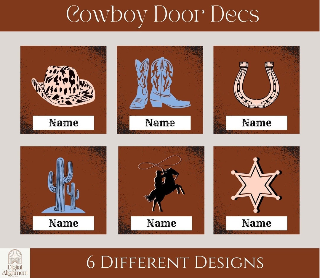 Cowboy Door Dec - Digital Download - Etsy