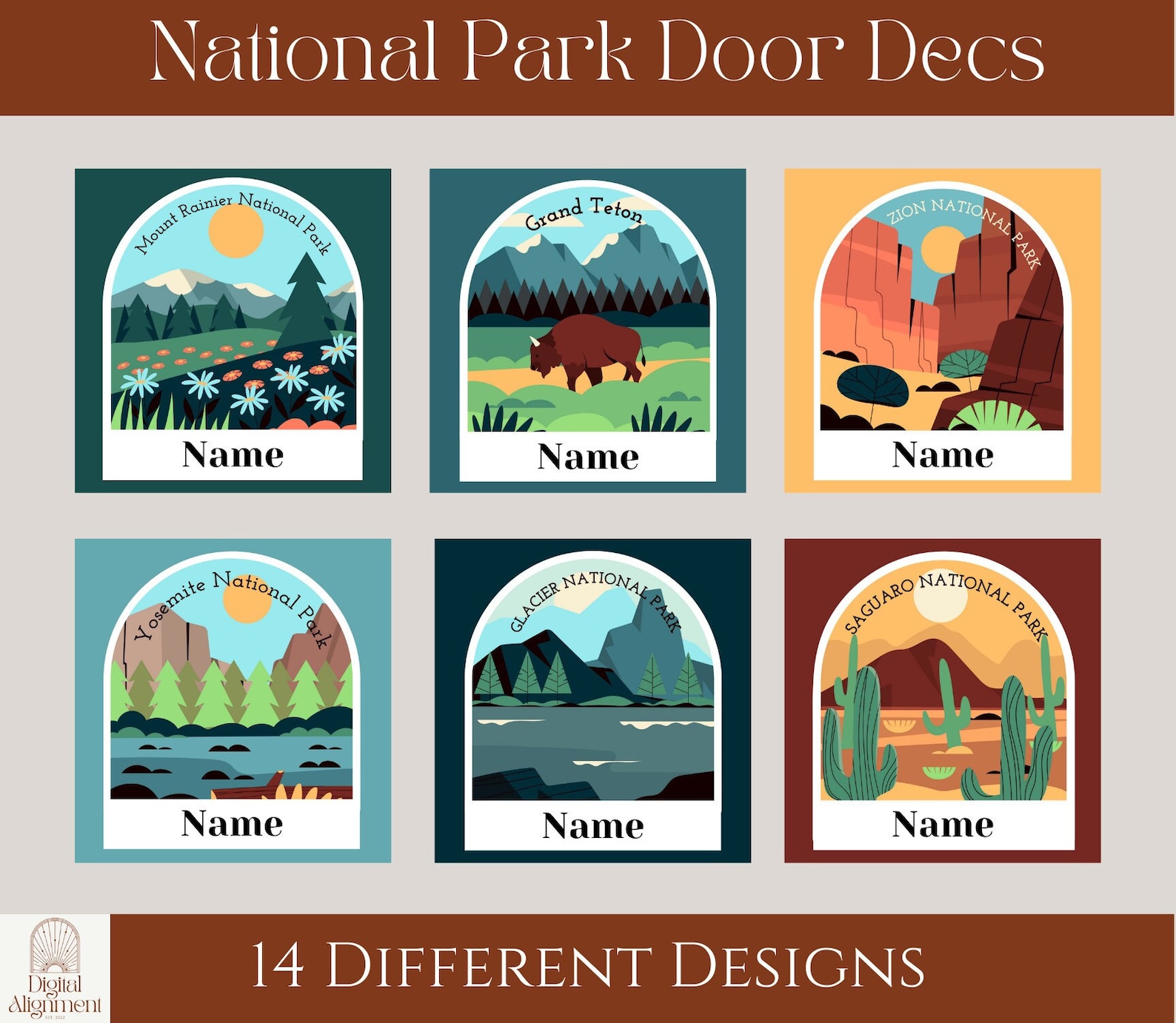 National Park Door Dec - Digital Download - Etsy