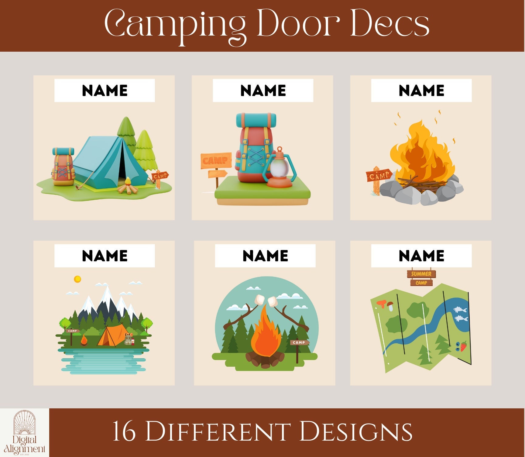 Camping Door Dec - Digital Download - Etsy