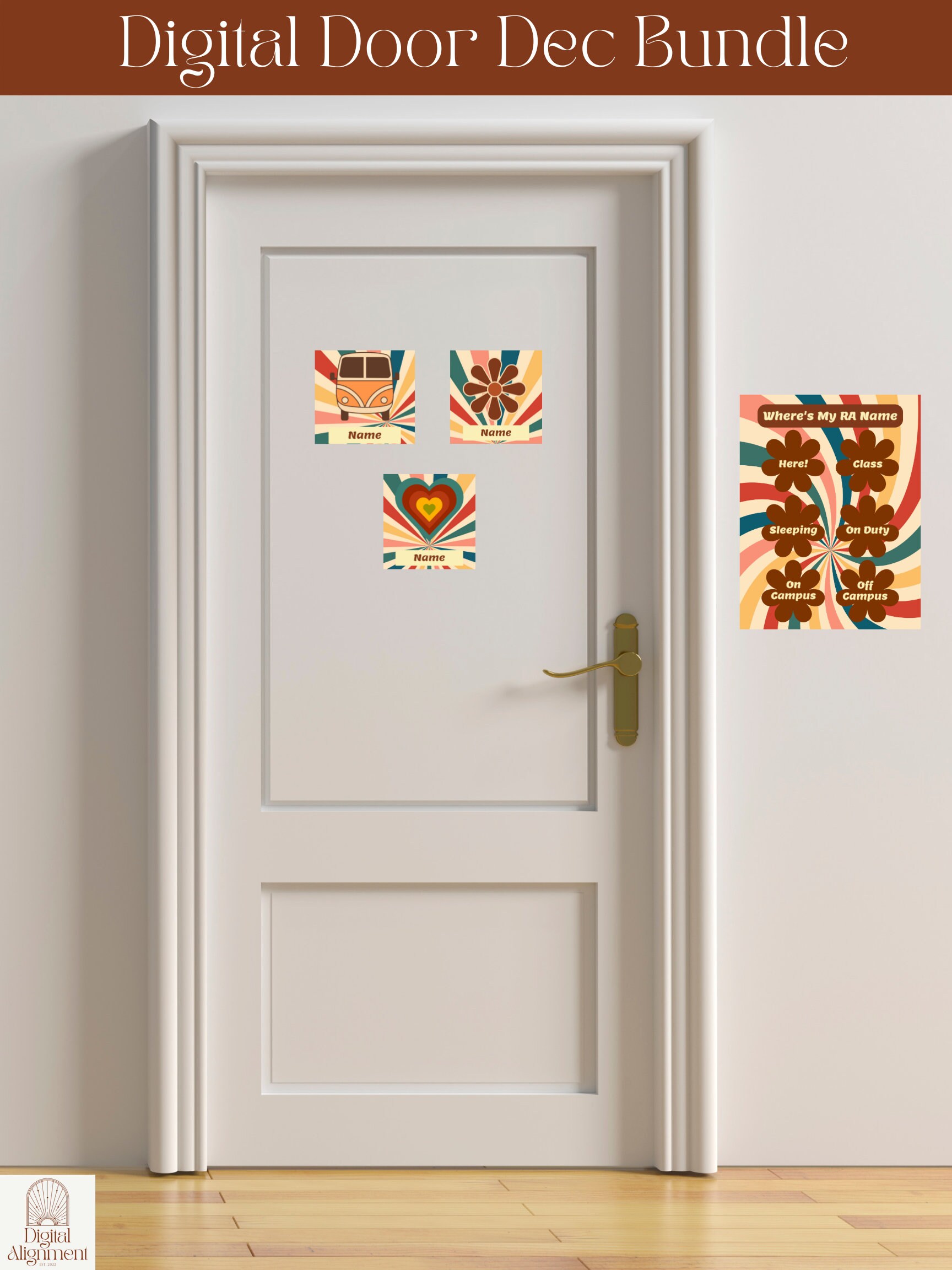 Retro Door Dec + Door Sign Bundle - Digital Download - Etsy