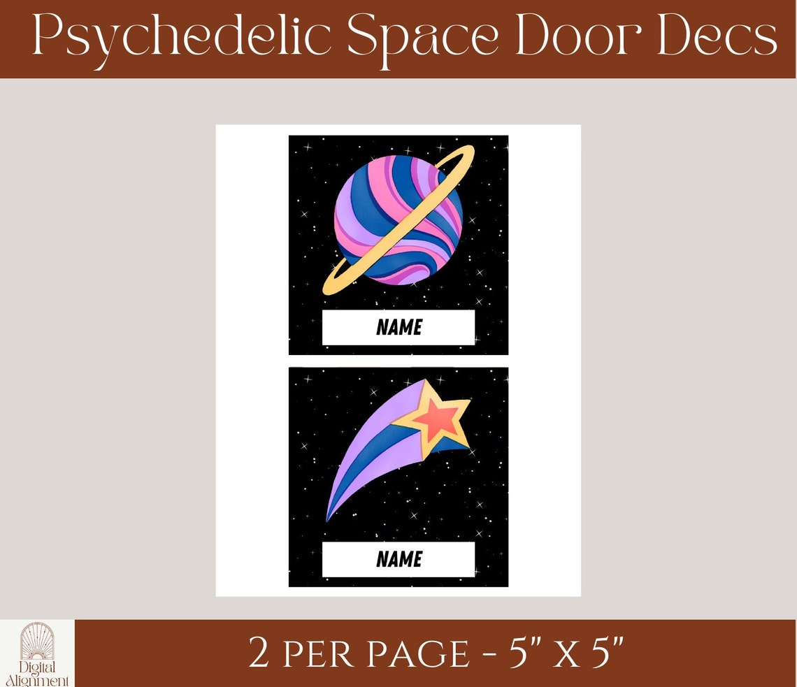 Psychedelic Space Door Dec - Digital Download - Etsy