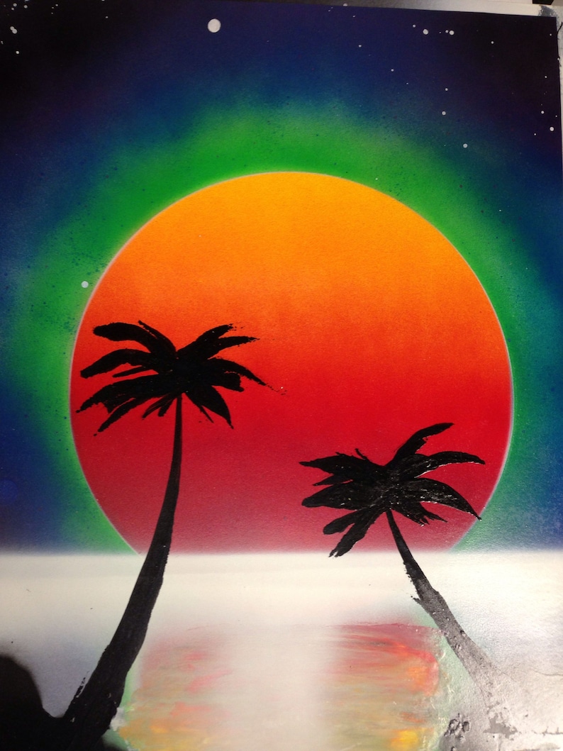 Custom Cityscape Spray Paint Art - Etsy