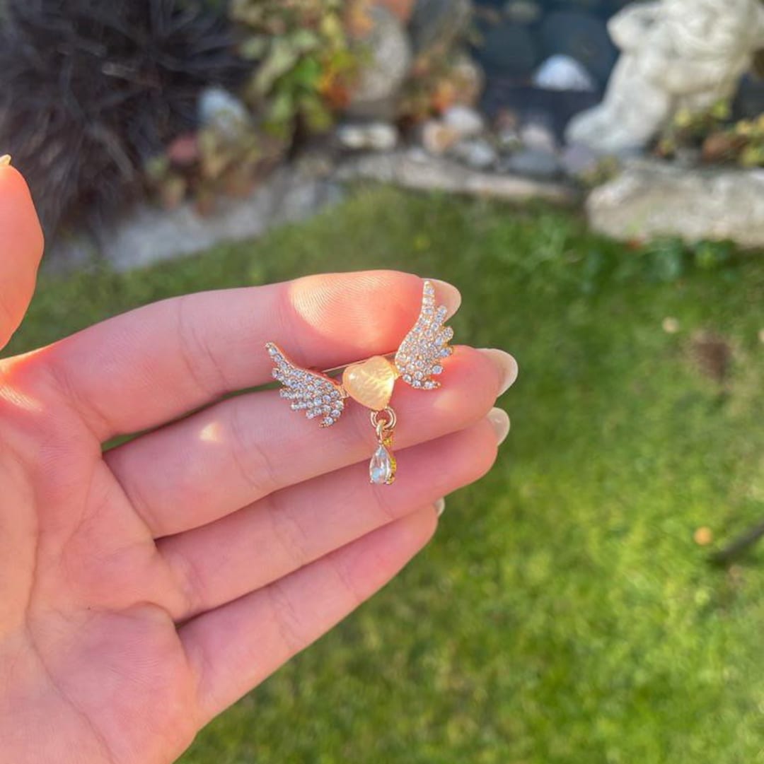 Angel Wing Brooch, Angel Pin, Brooch, Jewellery, Angel Wing, Bridesmaid ...
