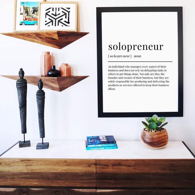 Solopreneur Definition Poster Printable Solopreneur Poster - Etsy