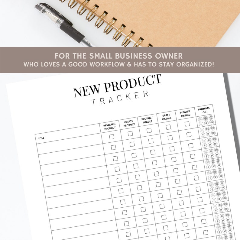 Product Idea Tracker Printable, New Product Idea, Product Idea ...