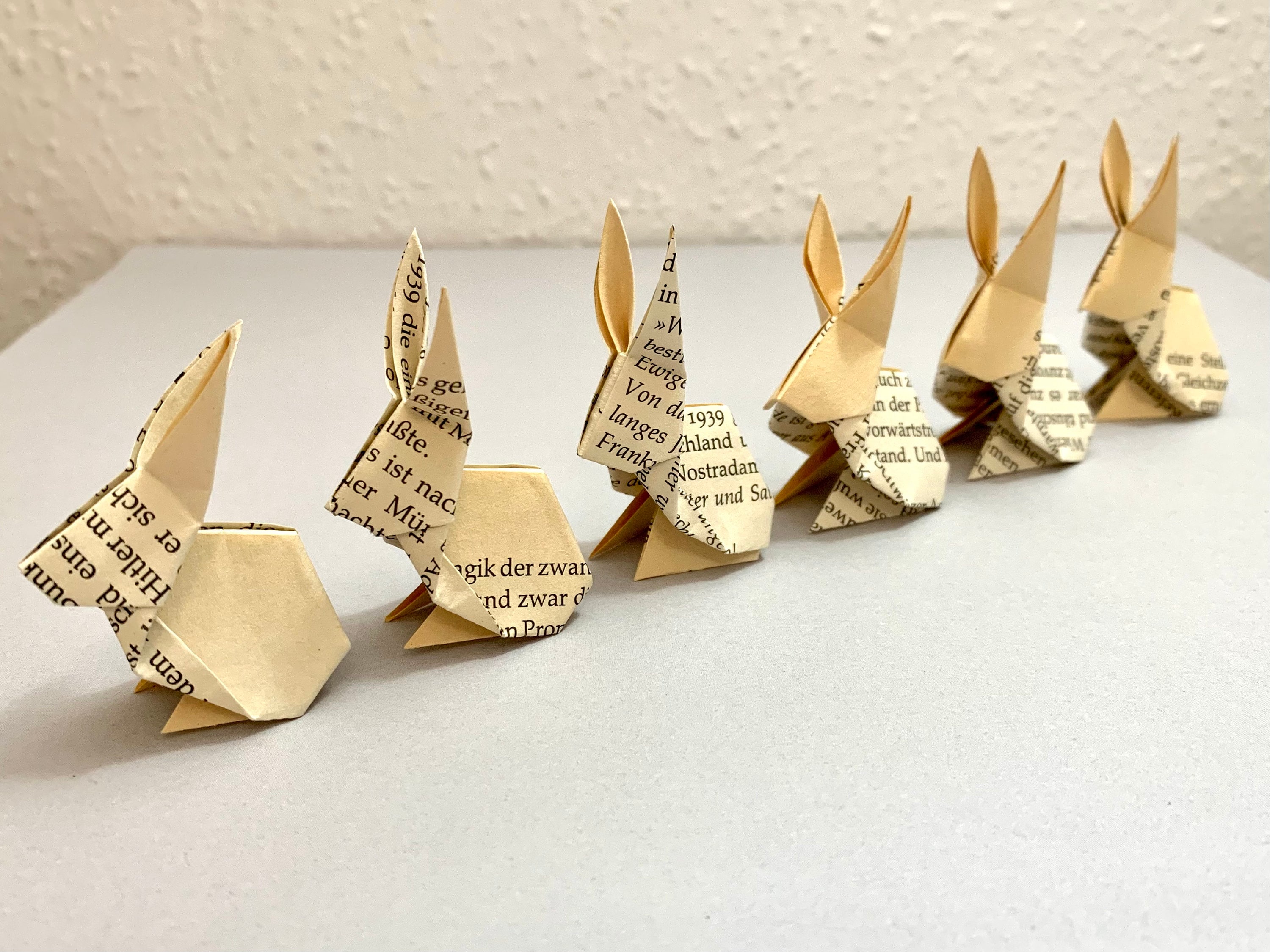 Set of 6, Origami Bunnies, Paper Bunnies, Choose Color, Easter Bunny ...