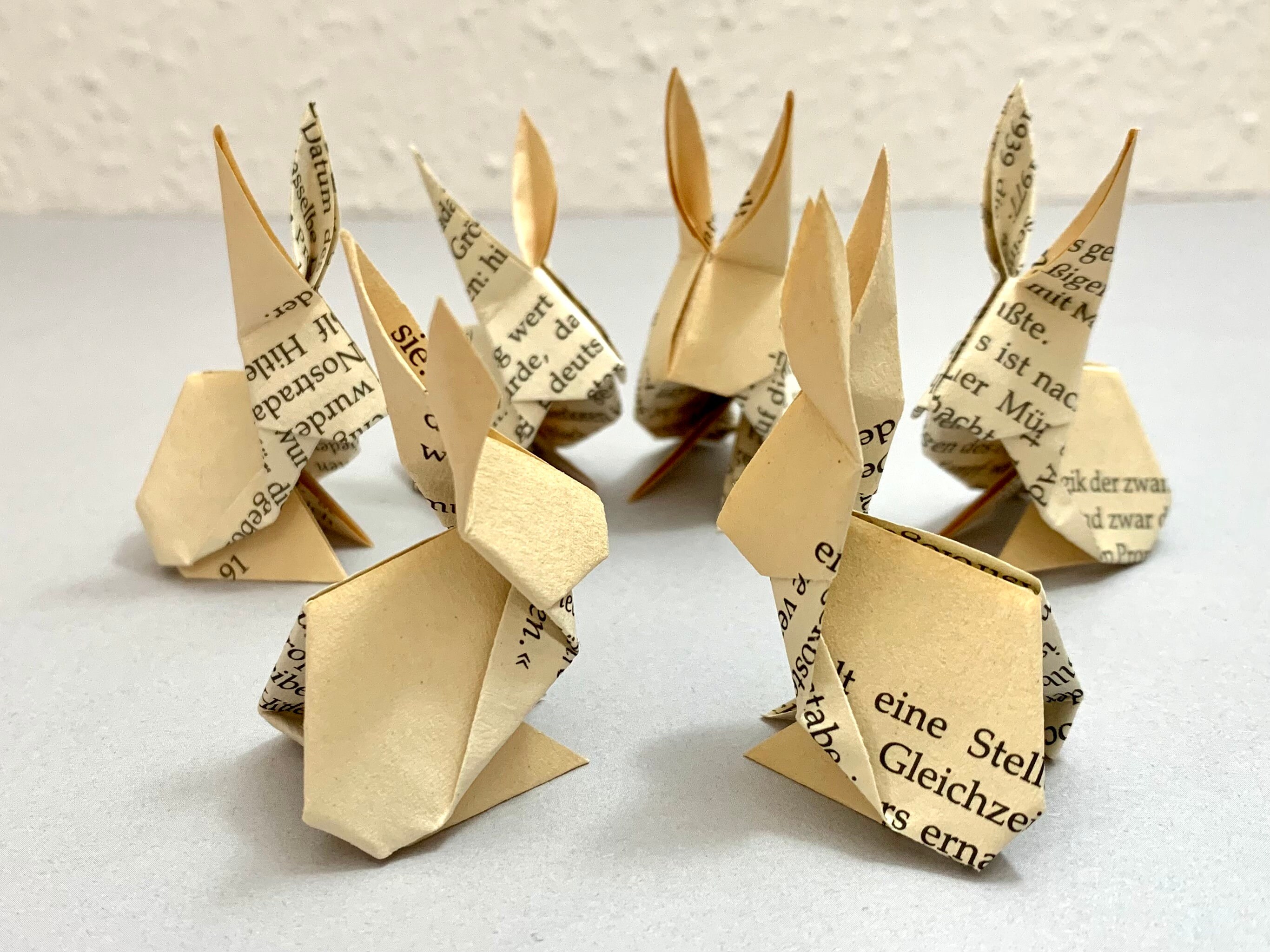 Set of 6, Origami Bunnies, Paper Bunnies, Choose Color, Easter Bunny ...