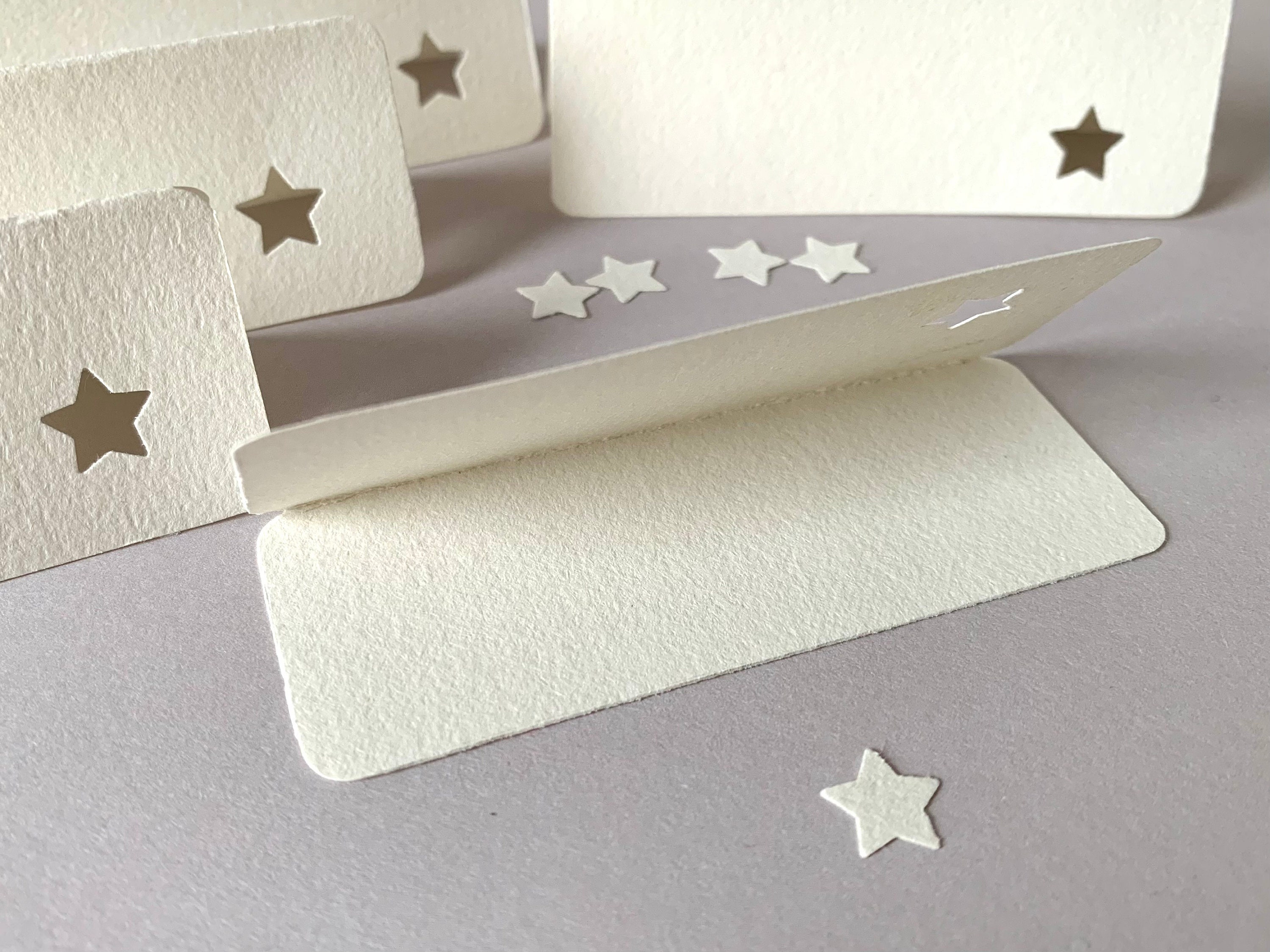Set of 5 Star Place Cards Blank Place Cards Name Cards - Etsy