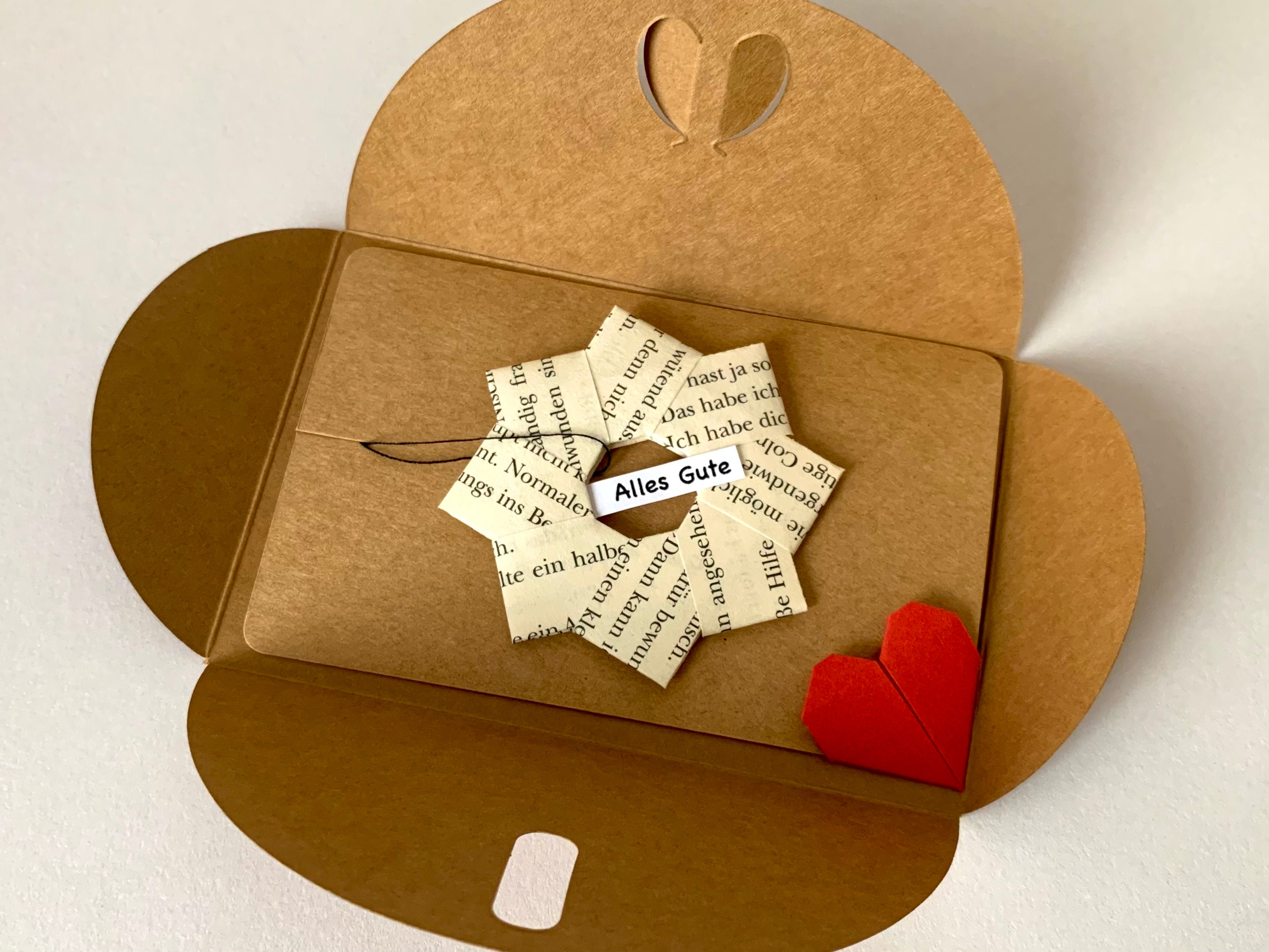 Origami Wreath Mini Card Star Card Personalized Card - Etsy