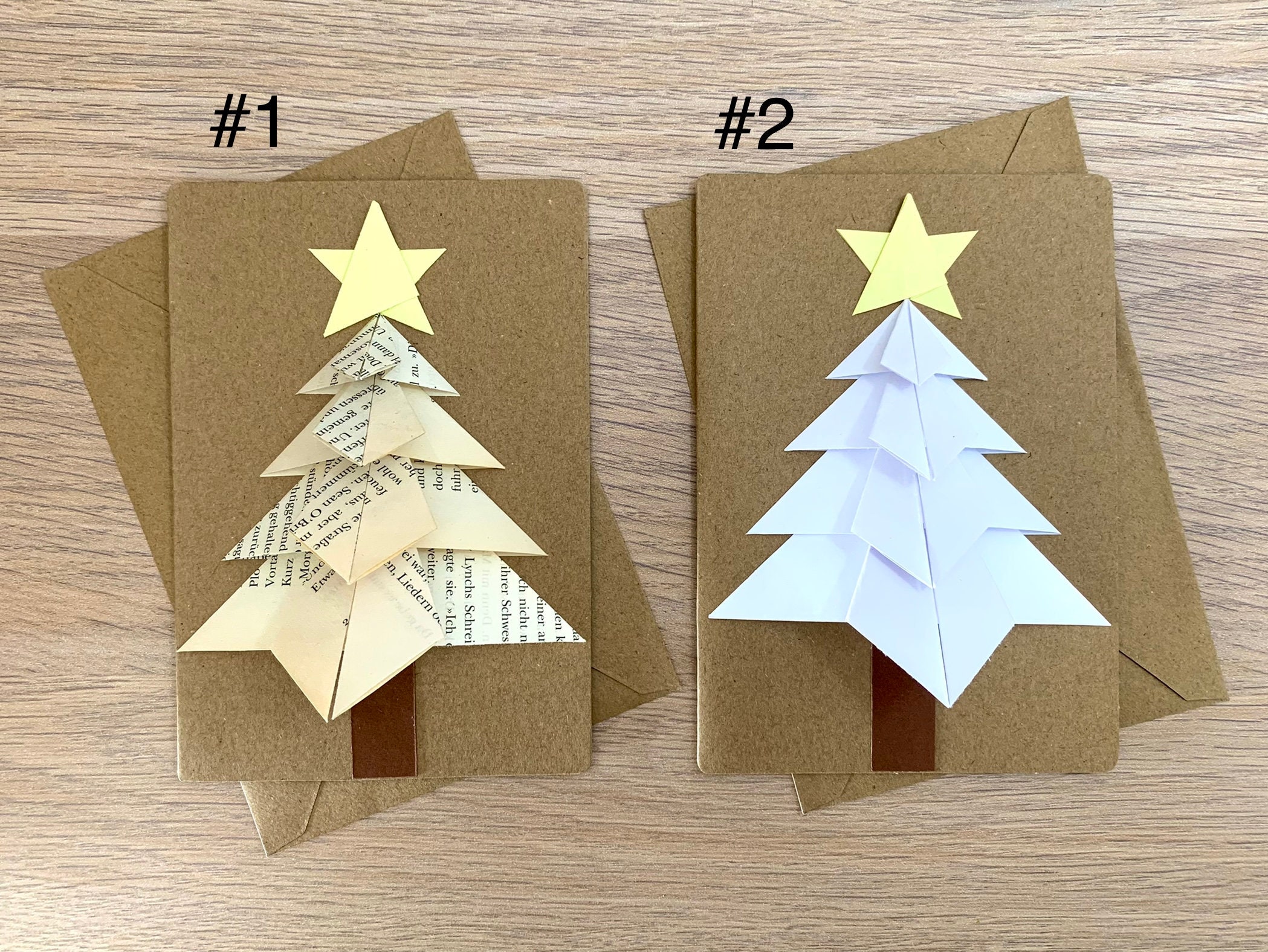 3D Origami Christmas Card, Christmas Tree Card, Christmas Tree With ...