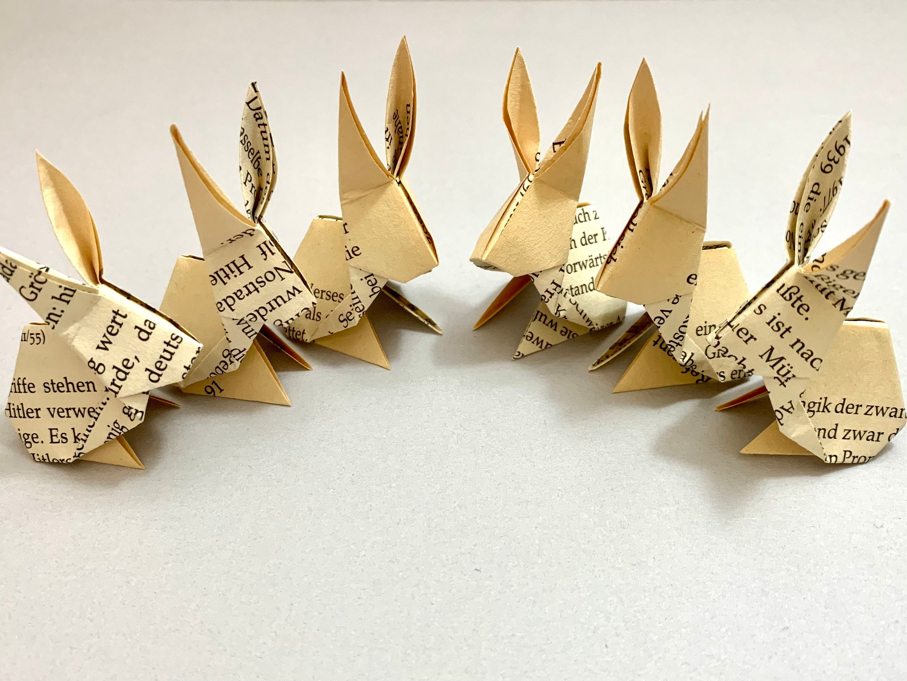 Set of 6, Origami Bunnies, Paper Bunnies, Choose Color, Easter Bunny ...