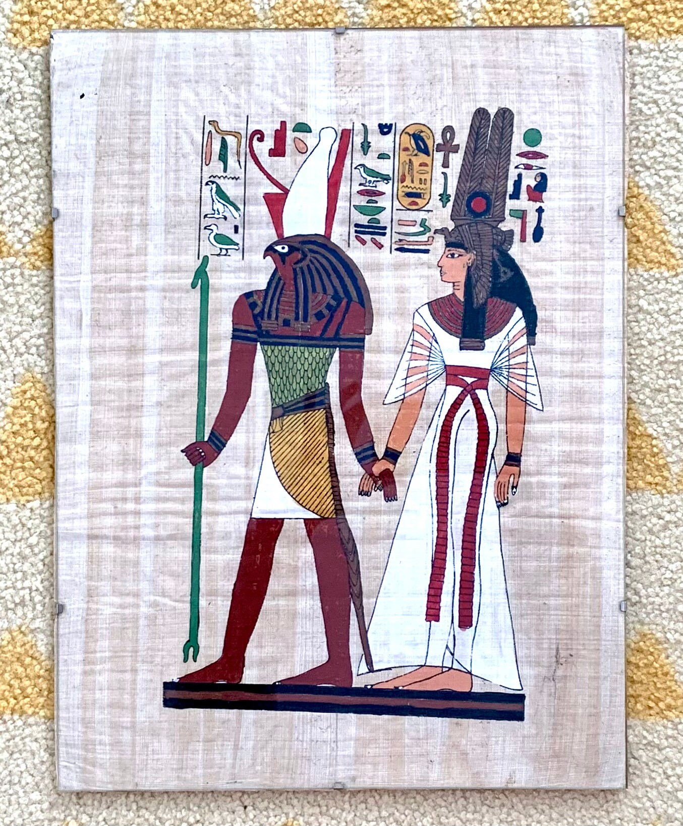Egyptian Picture Queen Nefertari With the God Horus Vintage - Etsy Canada Egyptian Picture Queen Nefertari With the God Horus Vintage - Etsy Canada