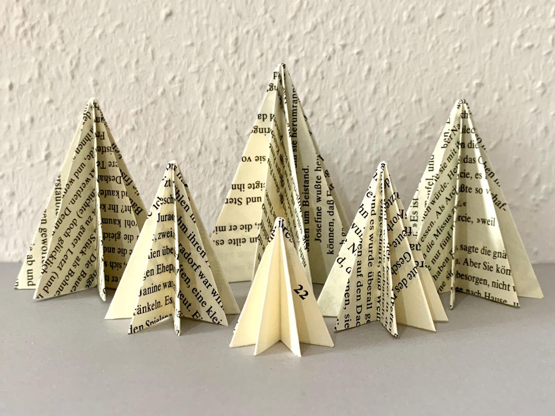 Set of 6, Origami Christmas Trees, Minimalist Christmas Trees, Tree ...