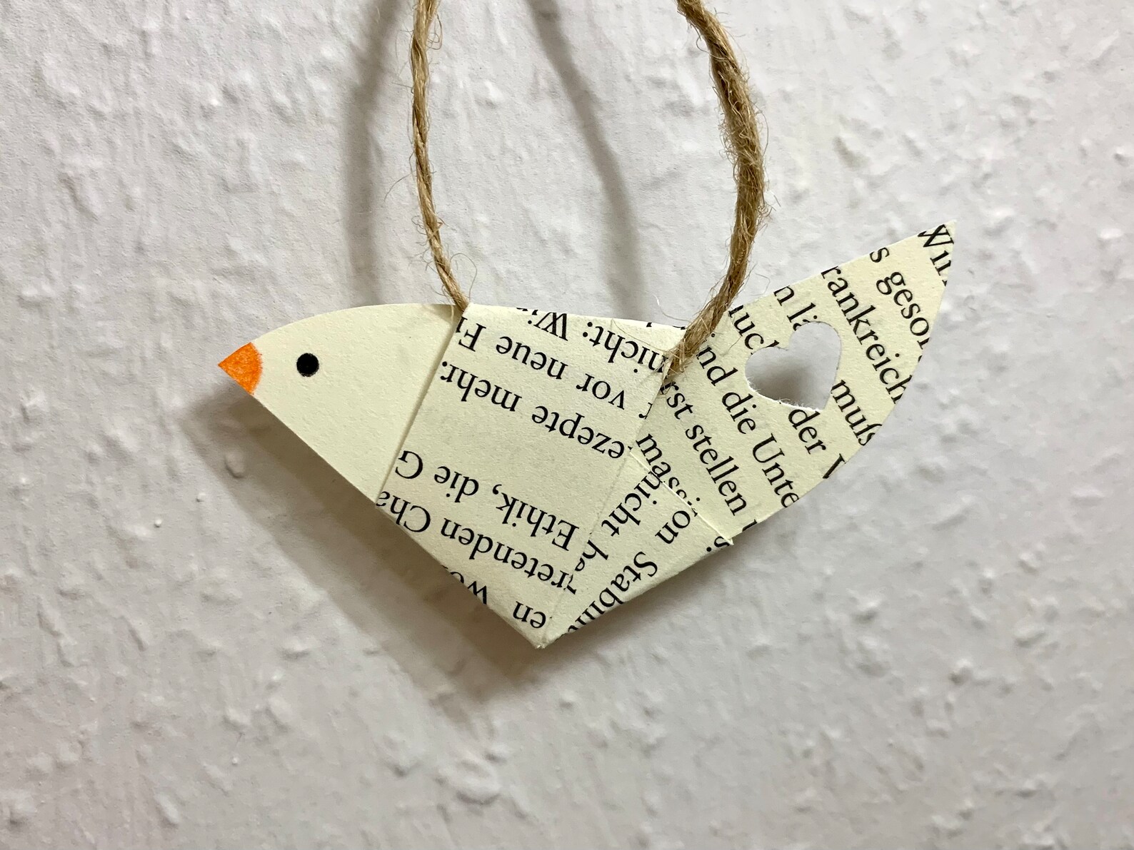 Set of 5 Origami Birds, Little Birds Made From Book Paper, Bird With ...
