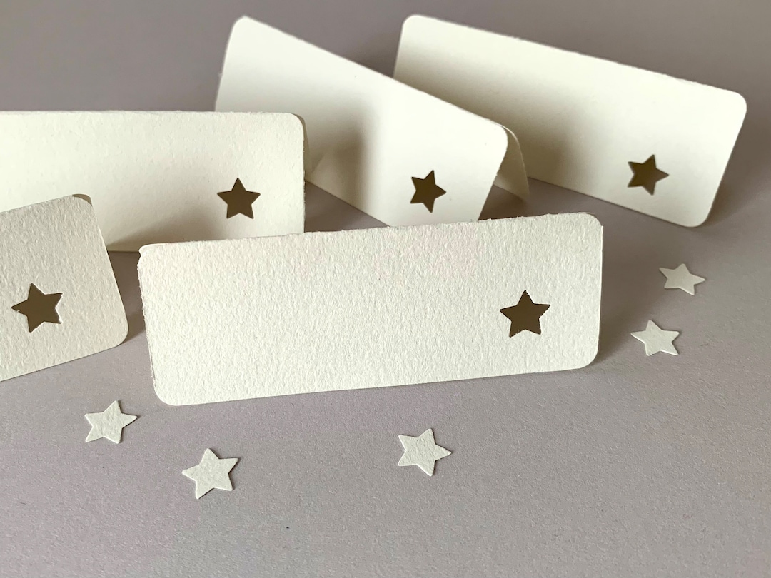 Set of 5 Star Place Cards Blank Place Cards Name Cards - Etsy