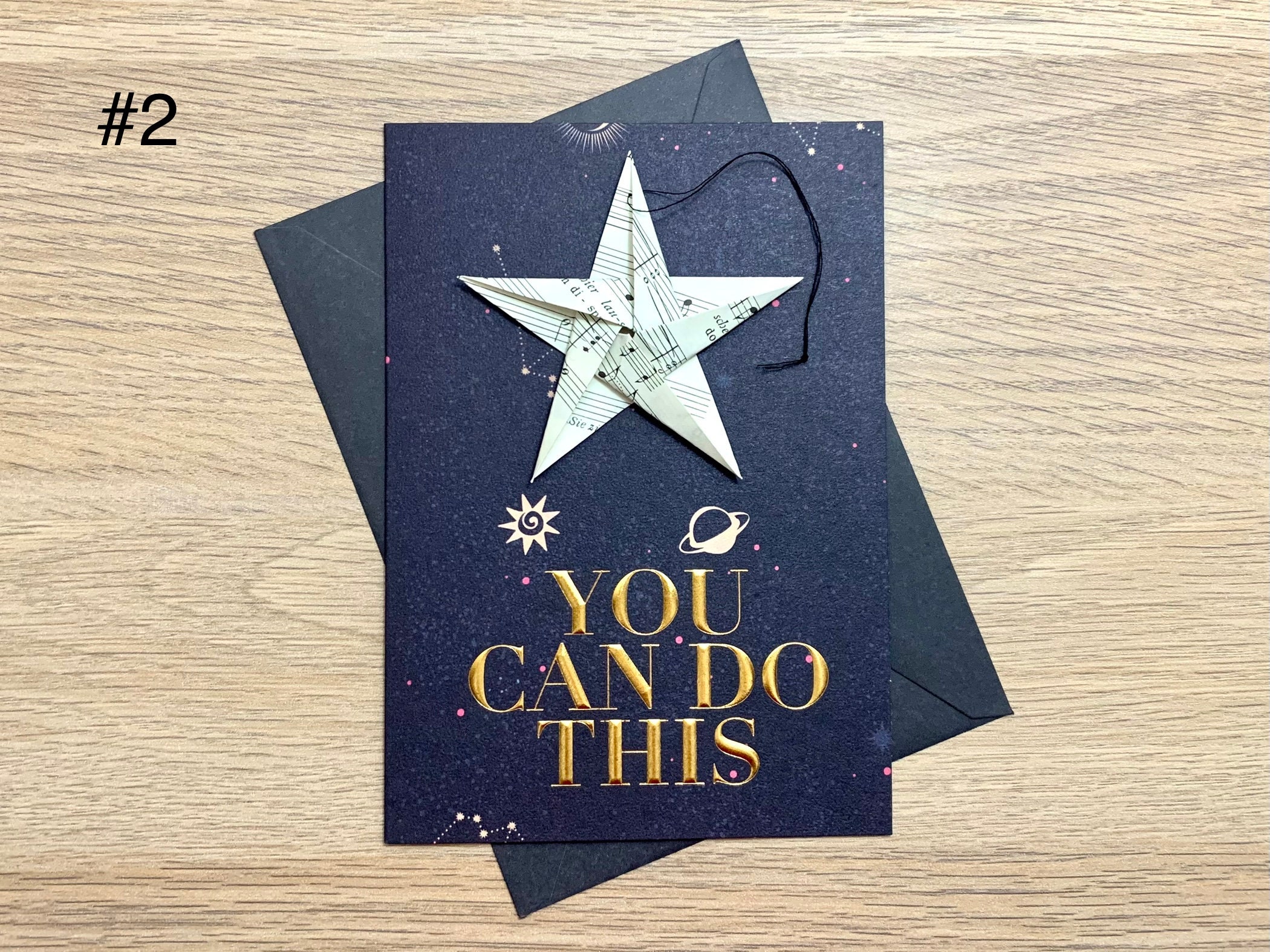 Origami Star Card, Origami Star, Birthday Card, Christmas Card ...