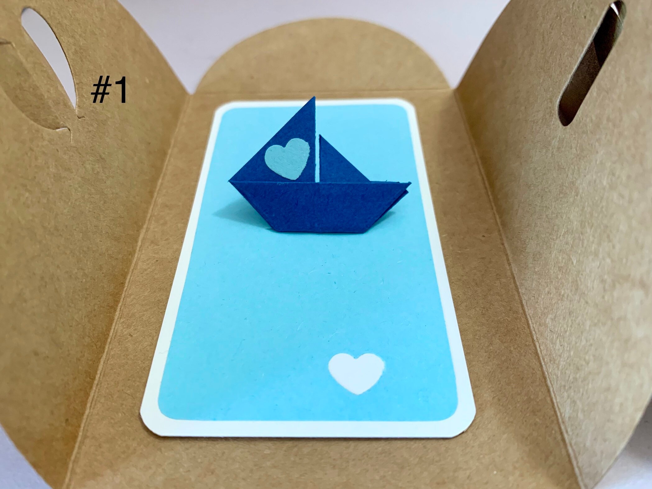 Origami Boat Mini Card Paper Boat Card Small Card - Etsy UK