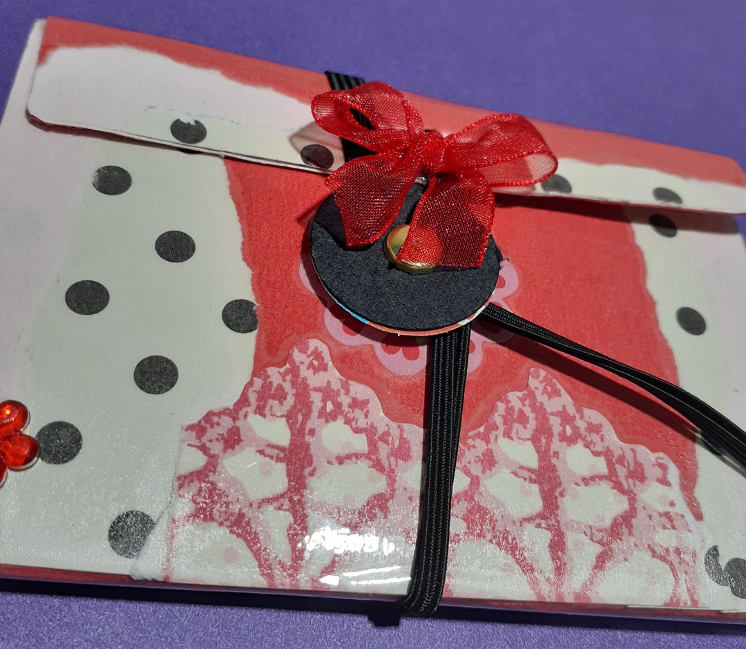 Mini Wallet Paper Accordion, Handmade (junk Journal Accessory) Shabby ...