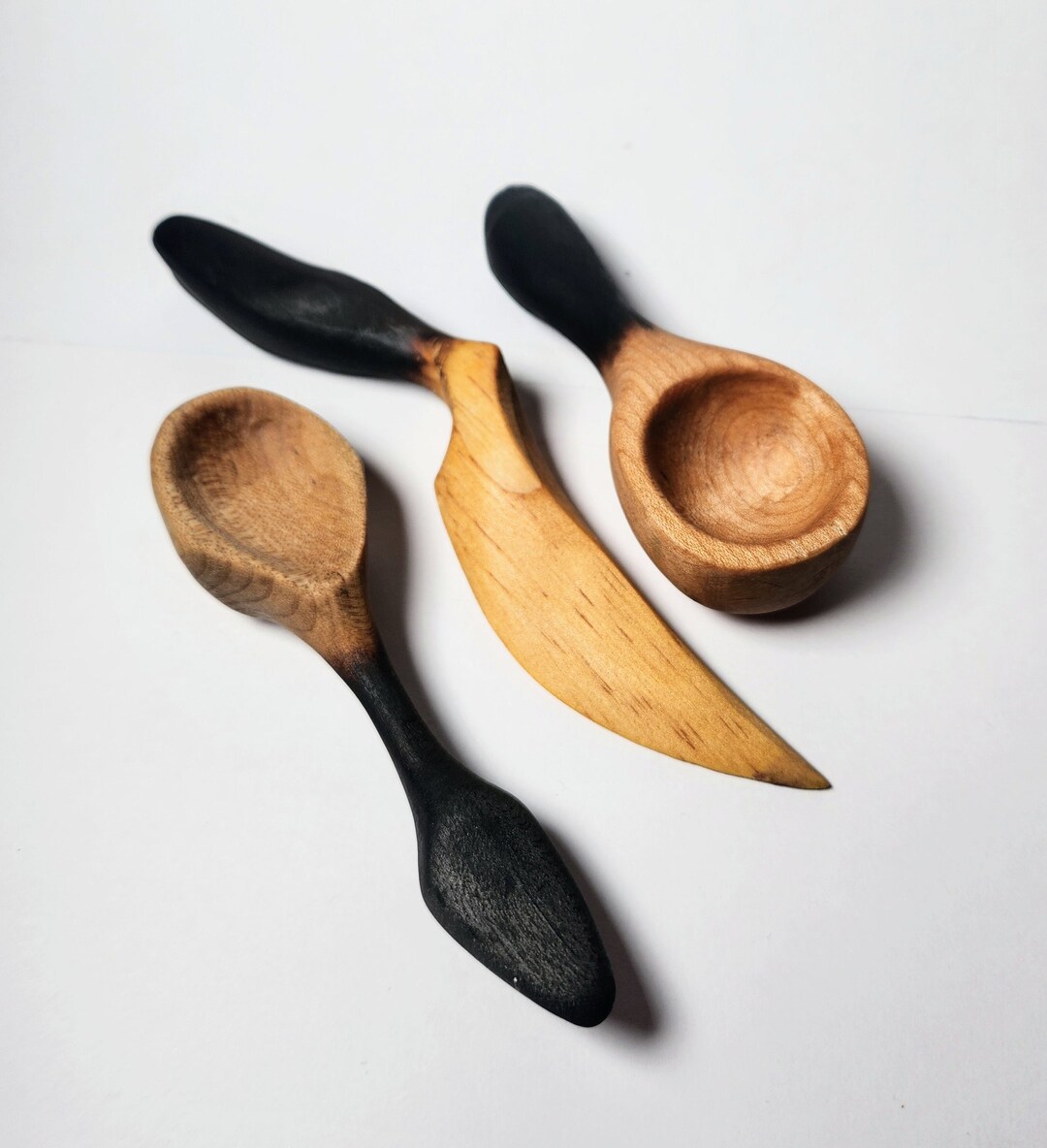 Made to Order-hand Carved Spoons and Knives [burnt Collection] - Etsy