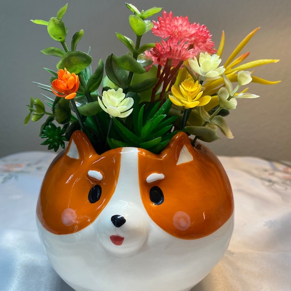 Corgi Planter - Etsy
