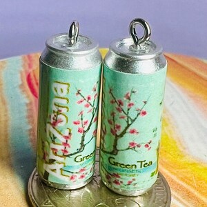 NEW! AZ Tea Miniature Can Charms With HOOKS. Two Flavors to Choose From ...