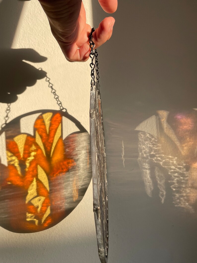Stained Glass Art Deco Suncatcher Panel 2.0 - Etsy