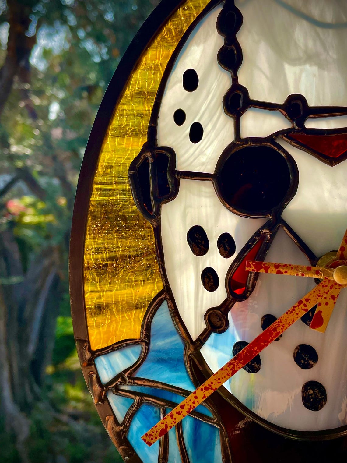 Stained Glass Jason Voorhees Friday the 13th Clock - Etsy
