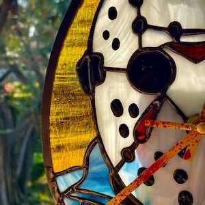 Stained Glass Jason Voorhees Friday the 13th Clock - Etsy