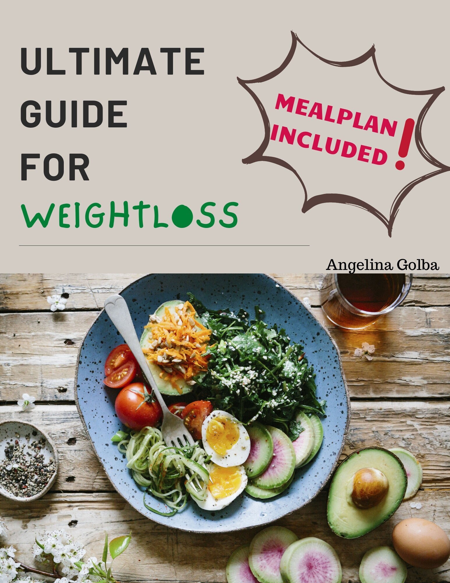 Meal Plan for Fat Loss, High Protein Recipes, 1800kcal Meal Plan to ...