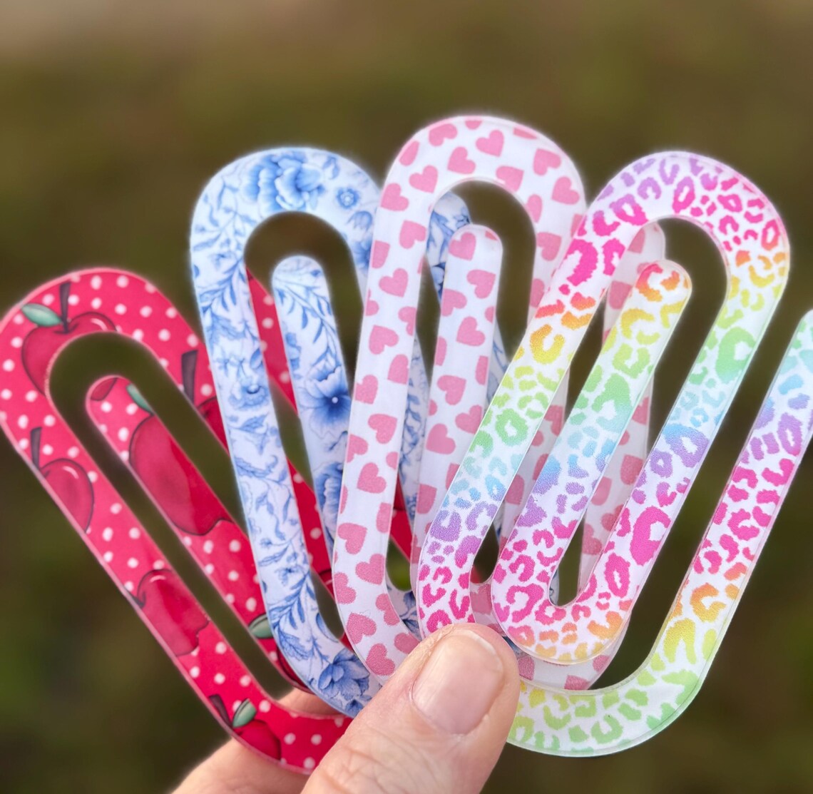 Jumbo Acrylic Paperclips, Teacher Gifts, Book Lovers, Office Supplies ...