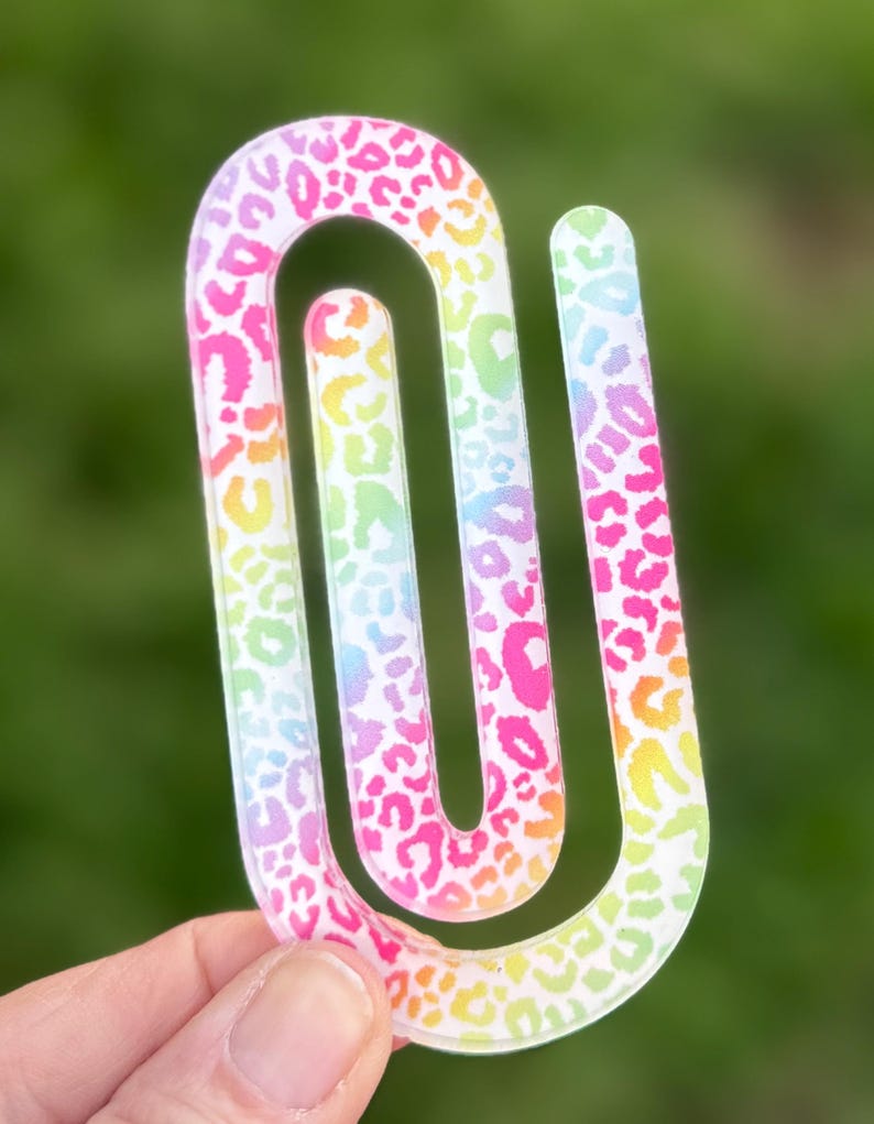 Jumbo Acrylic Paperclips, Teacher Gifts, Book Lovers, Office Supplies ...