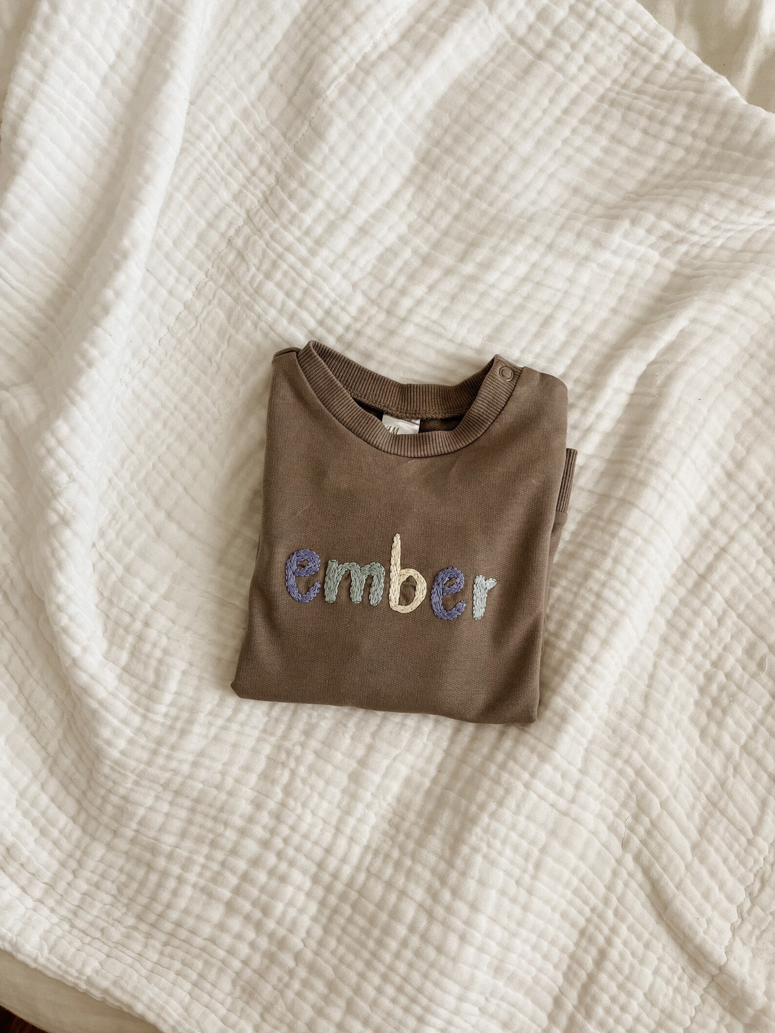 Hand Embroidered Personalized Kids/baby Sweatshirt - Etsy