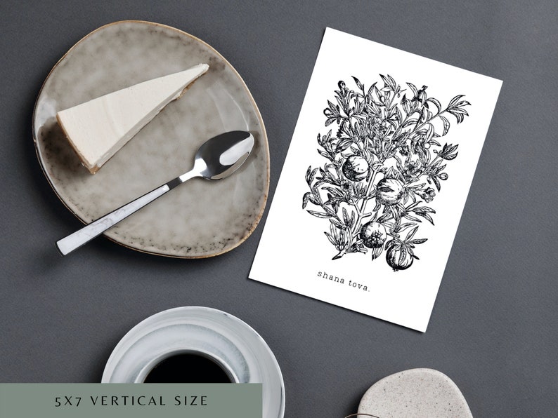 Printable 5x7 Vintage Rosh Hashanah Cards Set of 3 - Etsy