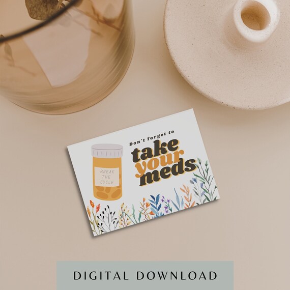 Medication Reminder Art Print DIGITAL DOWNLOAD 3 Sizes - Etsy