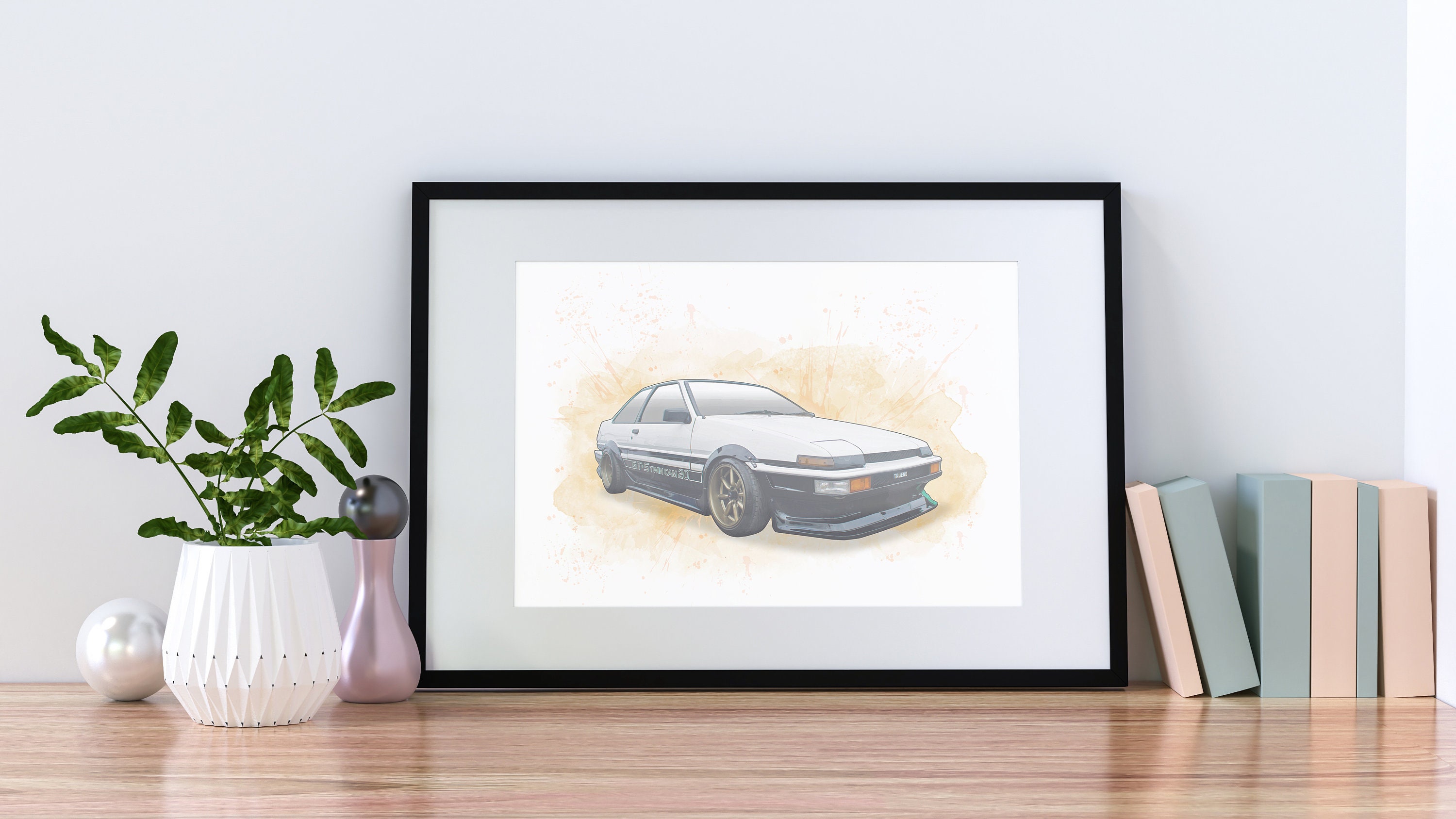Toyota AE86 JDM Watercolour Style Car Art Print Art From - Etsy UK