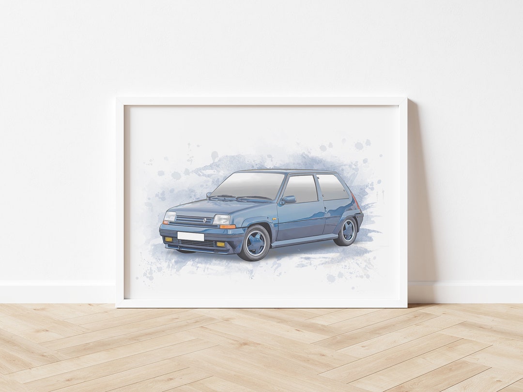 Personalised Renault GT5 Turbo Art Print, Poster, Drawing, Portrait ...