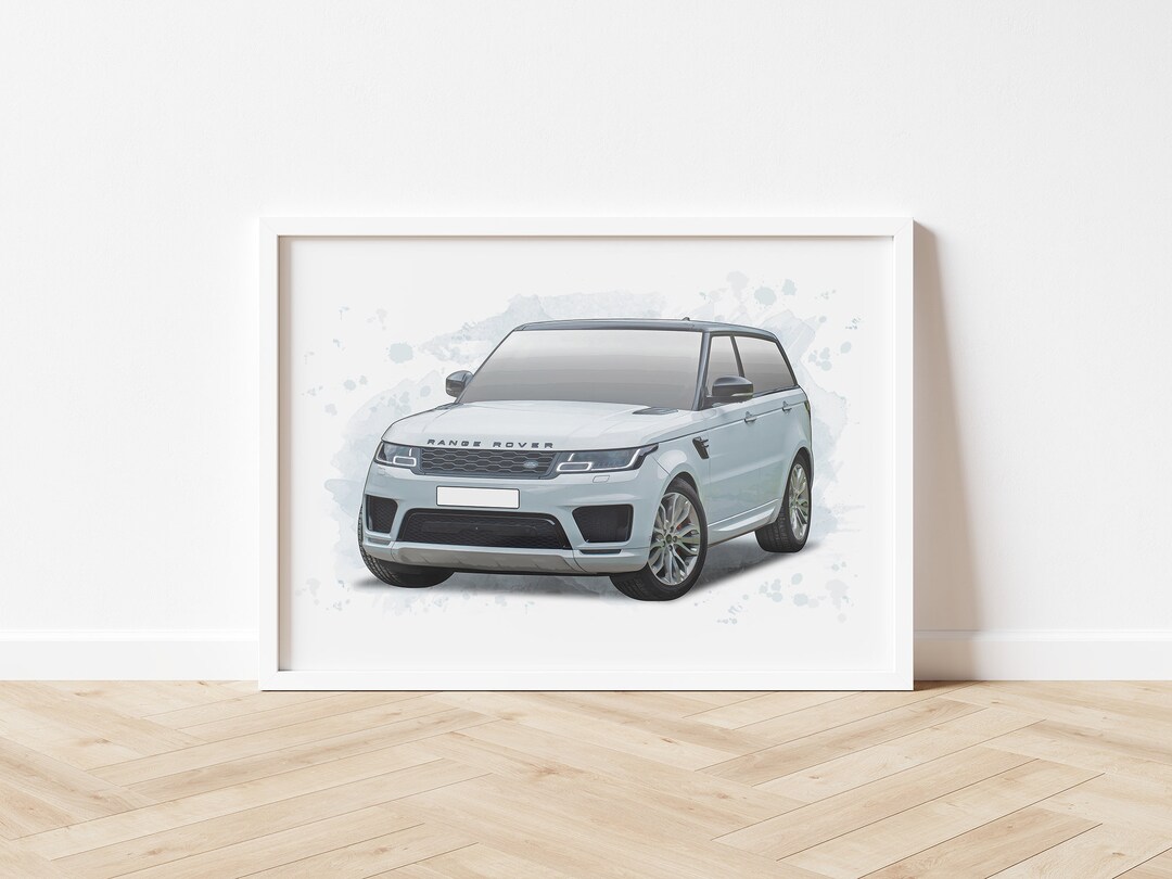 Personalised Range Rover Sport Art Print, Car Portrait, Illustration ...