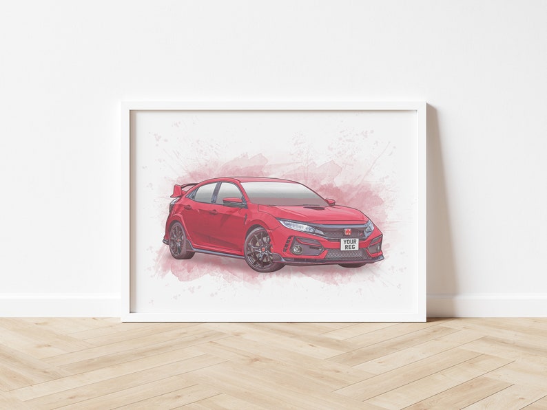 Personalised Honda Civic Type R FK8 Art Print Car Poster JDM - Etsy