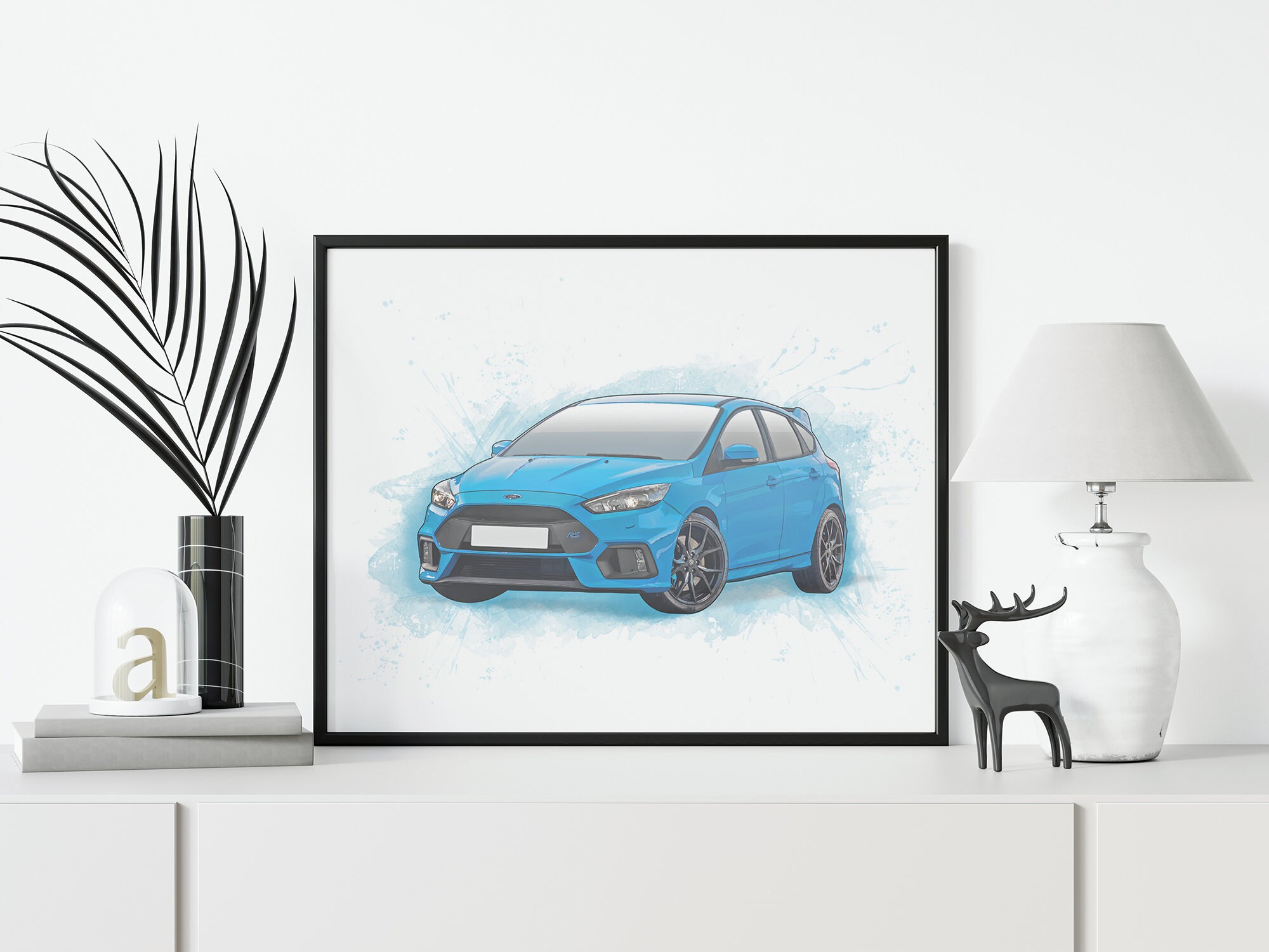 Personalised Ford Focus RS MK3 Art Print, Poster, Artwork, New Home ...