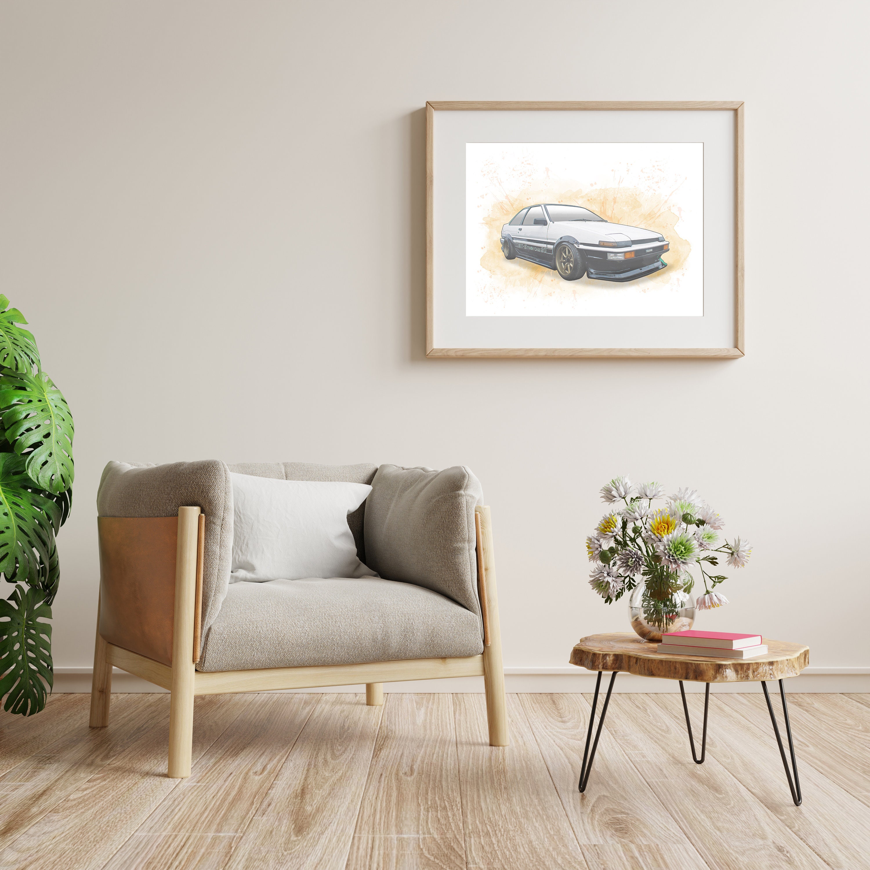 Toyota AE86 JDM Watercolour Style Car Art Print Art From - Etsy UK