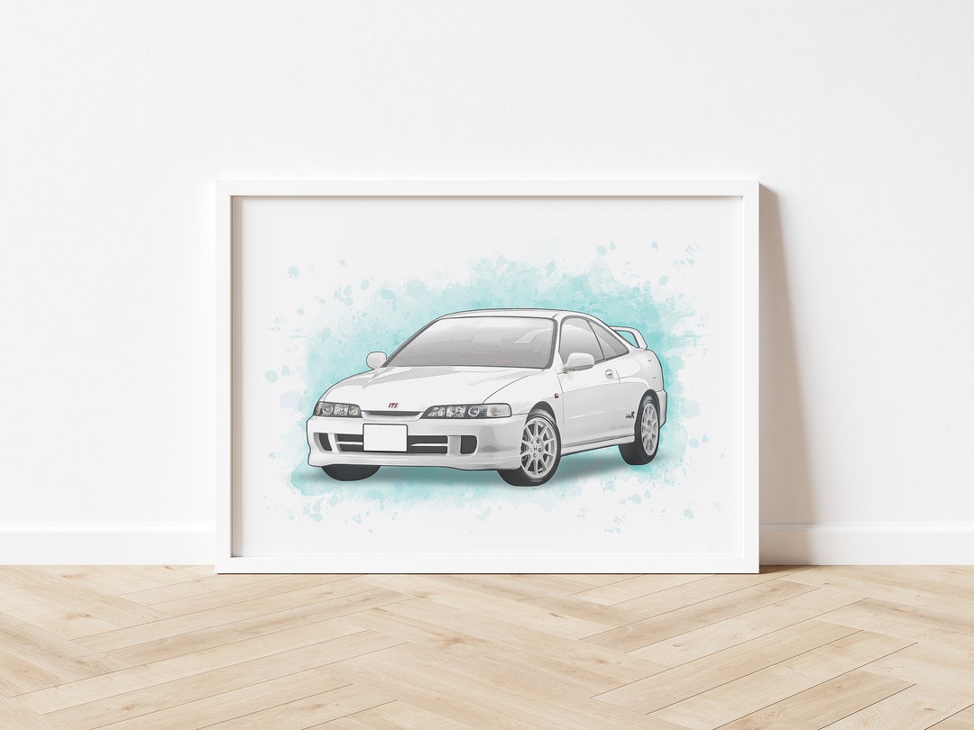 Personalised Honda Integra DC4 Art Print, Car Poster, JDM Artwork ...