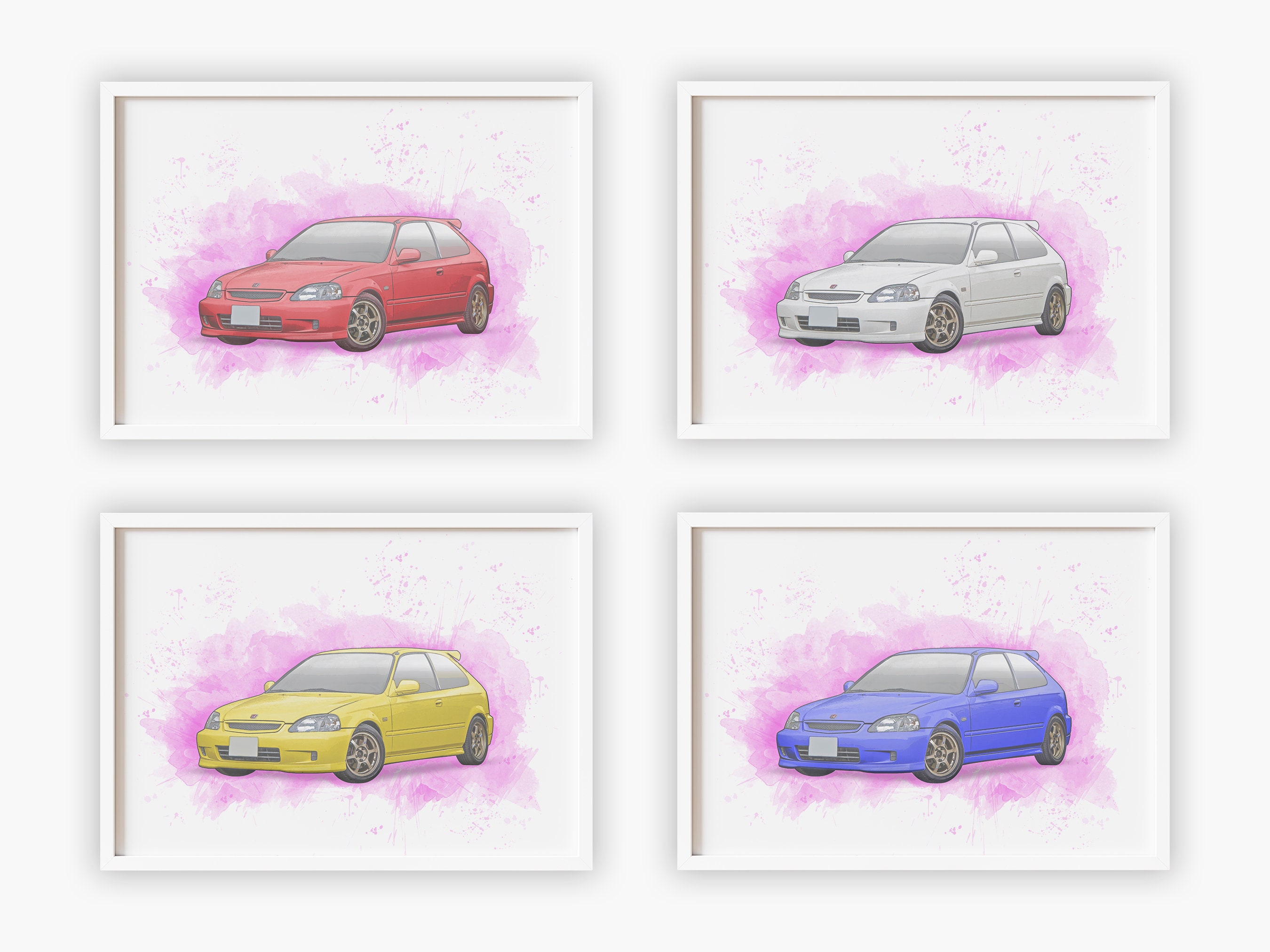 Personalised Honda Civic Type R EK9 Art Print Car Poster JDM - Etsy